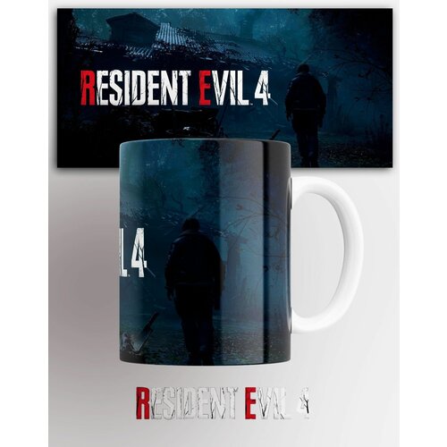 Кружка Обитель зла Resident Evil 4 компьютерная игра , на подарок , с принтом 330 мл