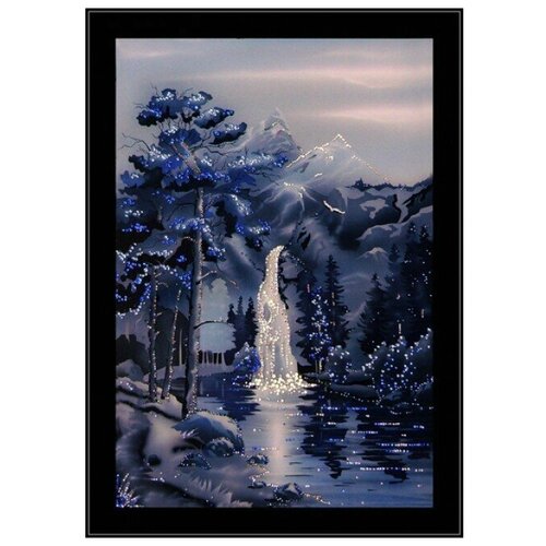 Картина с кристаллами Водопад в ночи