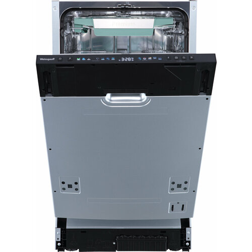 Встраиваемая посудомоечная машина с проекцией времени на полу, авто-открыванием и инвертором Weissgauff BDW 4160 Real Touch DC Inverter Timer Floor