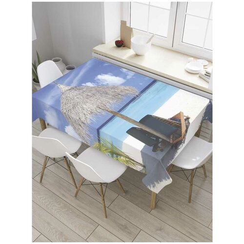 Скатерть прямоугольная JoyArty на кухонный стол "Натуральный зонт" из оксфорда, 120x145 см