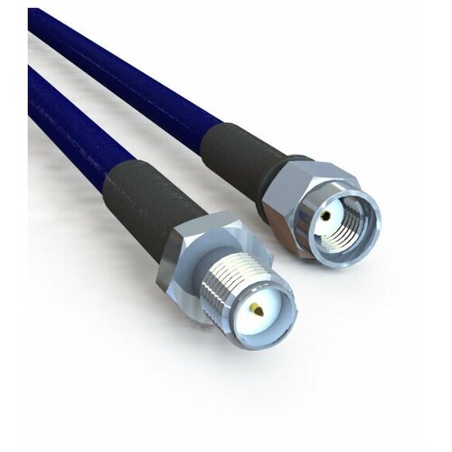 Коаксиальный кабель с разъемами RP-SMA-male(S-A111F) и RP-SMA-female(S-A211F), RG-58, 1 метр