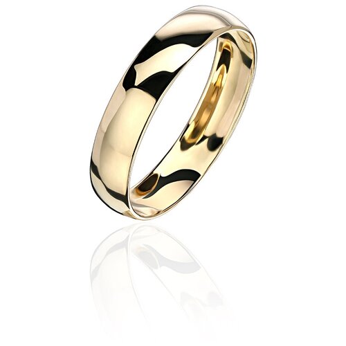 Кольцо обручальное Эстет, желтое золото, 585 проба, размер 16