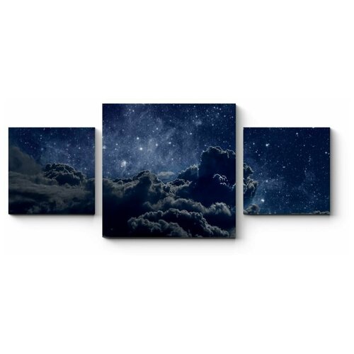 Модульная картина Звездное небо, завораживающая ночь120x51