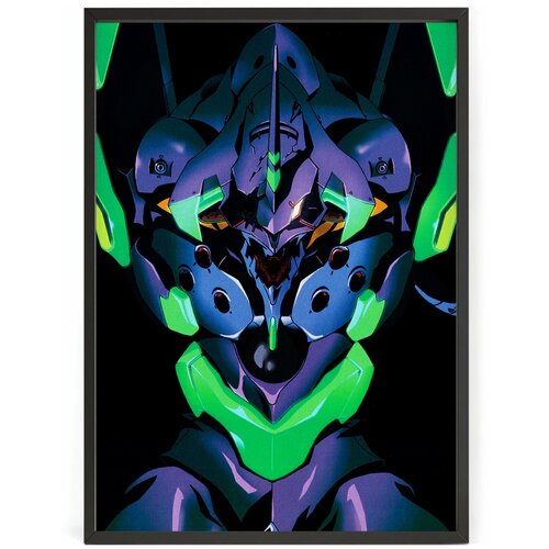 Постер на стену Евангелион (Neon Genesis Evangelion) Рей Аянами 50 x 40 см в тубусе