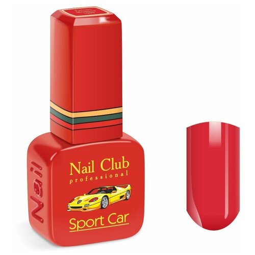 Nail Club professional Эмалевый красный гель-лак для ногтей, цвет красный с розовым оттенком 1999 Ferrari Modena, 13 мл.