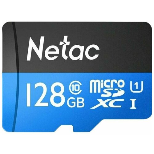 Карта памяти Netac P500 Standard MicroSDXC 128GB U1/C10 up to 90MB, 1 шт.