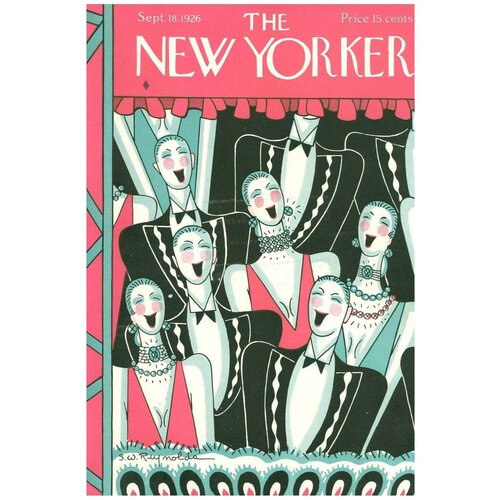 Постер / Плакат / Картина Обложки New Yorker - Пение в хоре 50х70 см в подарочном тубусе