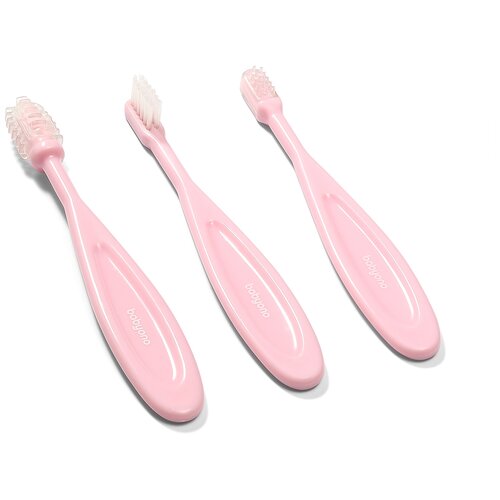 Зубная щетка BabyOno 550, розовый, 3 шт.