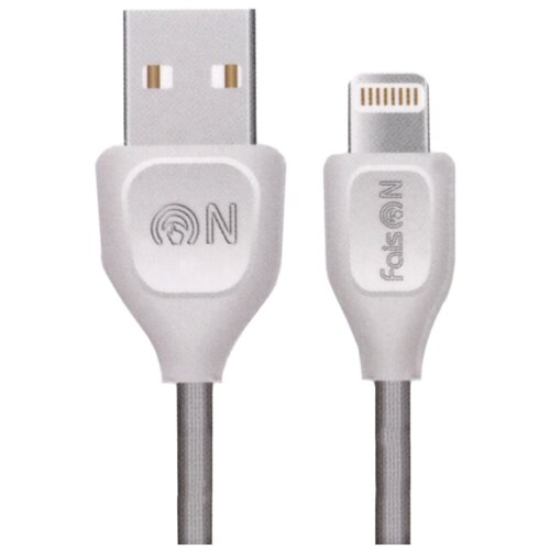 USB кабель - 8 pin FaisON RC-050i Lesu, 1.0м, круглый, 2.1A, силикон, цвет: белый
