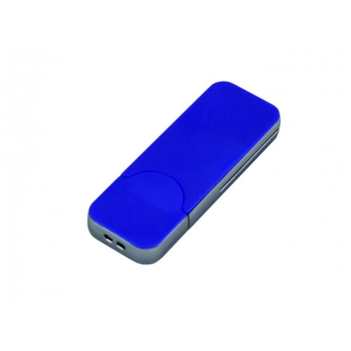 Пластиковая флешка для нанесения логотипа в стиле iphone (32 Гб / GB USB 2.0 Синий/Blue I-phone_style Модель 202)