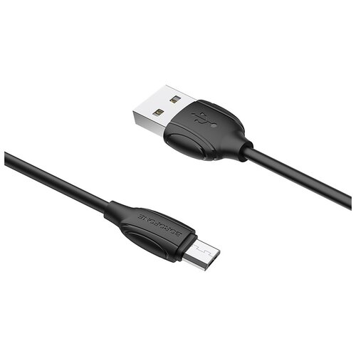 Кабель Borofone USB - microUSB (BX19), 1 м, 1 шт., черный