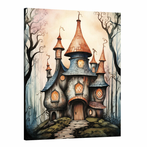 Интерьерная картина 50х70 "Очаровательный странный дом"