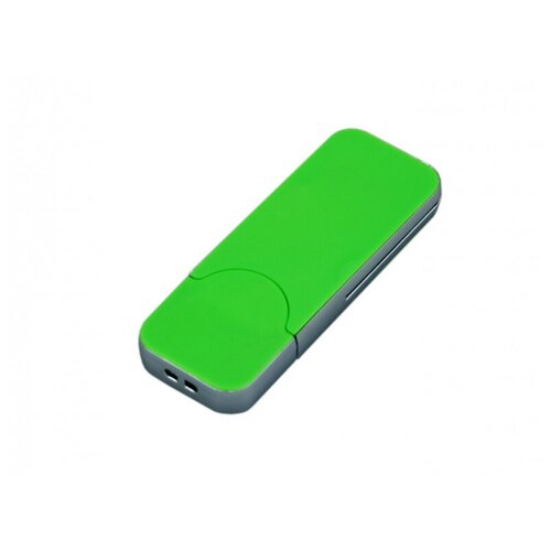 Пластиковая флешка для нанесения логотипа в стиле iphone (32 Гб / GB USB 2.0 Зеленый/Green I-phone_style Модель 202)
