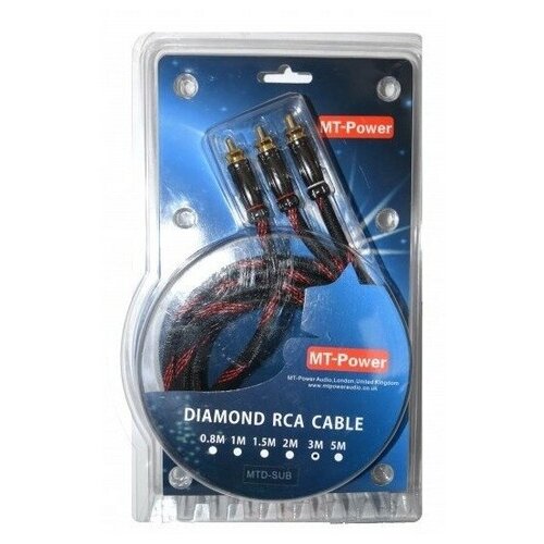 Кабель сабвуферный 1xRCA - 2xRCA MT Power 89508105 Diamond Subwoofer 5.0m