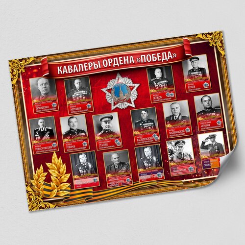 Плакат "Кавалеры ордена Победы" / А-2 (60x42 см.)
