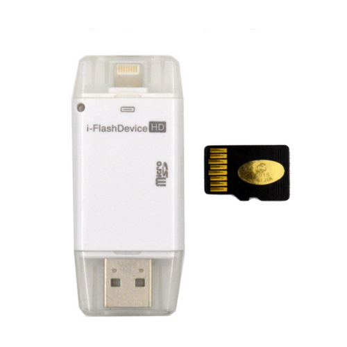 I-Flash-Device Флешка для Iphone/Ipad на 128 Gb со сменной микро SD