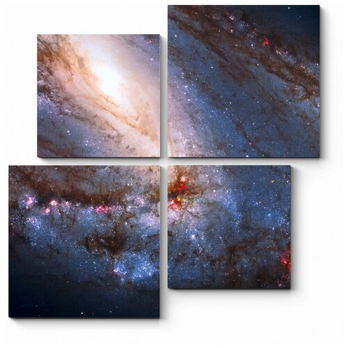 Модульная картина Свет галактик 140x140