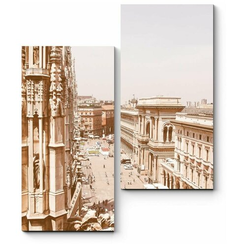Модульная картина Винтажное фото Милана 70x88