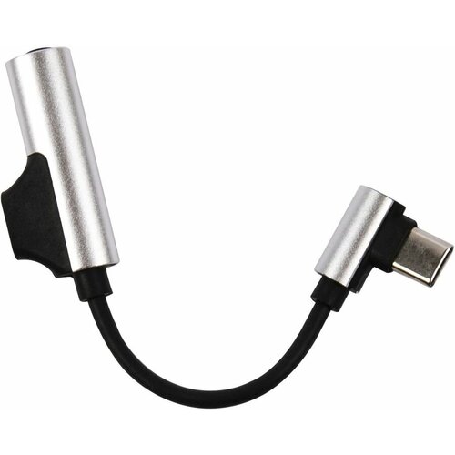Переходник аудио Barn&Hollis, USB Type-C (m) - Jack 3.5 (m) , 0.1м, серый [ут000024935]