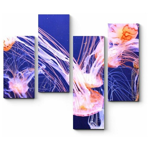 Модульная картина Очаровательные медузы84x79