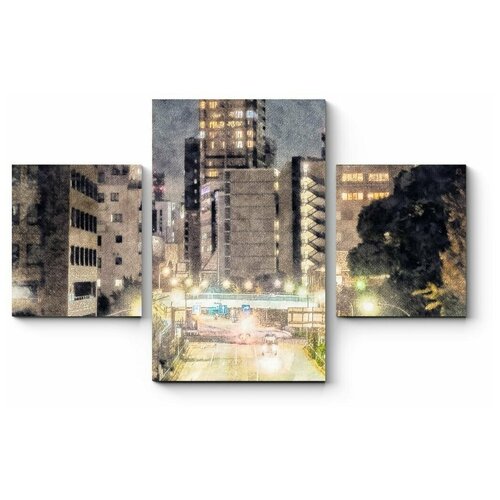 Модульная картина Небоскребы в Токио 100x65