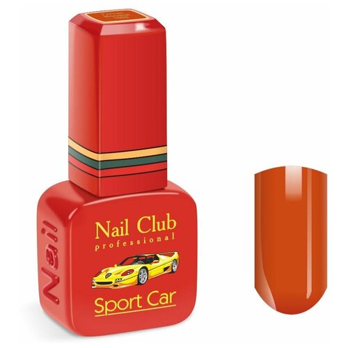 Nail Club professional Эмалевый красный гель-лак для ногтей, цвет оранжевый с коричневым 1989 Ferrari Mondial, 13 мл.