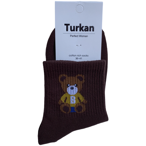 Носки Turkan, размер 36-41, коричневый