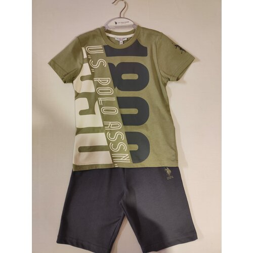 Комплект одежды U.S. POLO ASSN., размер 4-5 (104-110), хаки, зеленый