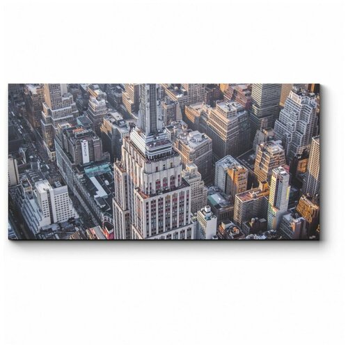 Модульная картина Нью-Йорк с высоты птичьего полета70x35