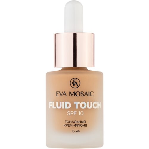 Eva Mosaic Тональный флюид Fluid Touch, SPF 10, 15 мл, оттенок: 02 светло-бежевый