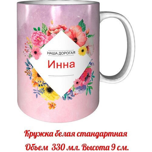 Кружка Инна самая лучшая - керамическая стандартная