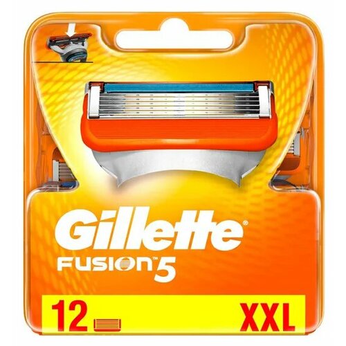 Сменные кассеты для бритья Gillette Fusion, 12 шт