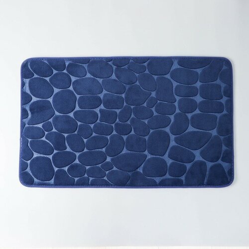 Коврик для дома с эффектом памяти SAVANNA Memory foam, 50х80 см, цвет тёмно-синий