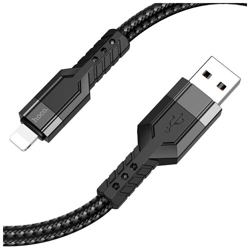 Кабель HOCO U110 USB - Lightning charging data cable 1.2M, 2.4А, black
