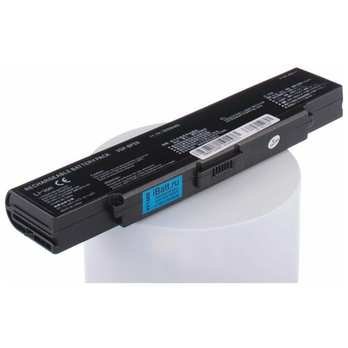 Аккумуляторная батарея iBatt iB-U1-A575H 5200mAh для Sony VAIO VGN-NR31ZR, VAIO VGN-NR31ER, VAIO VGN-NR21SR, VAIO PCG-7115P, VAIO VGN-NR11SR, VAIO VGN-SZ760, VAIO VGN-CR510E, VAIO VGN-NR385E, VAIO VGN-NR498E, VAIO VGN-NR110E, VAIO VGN-SZ645P