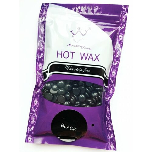 Воск для депиляции Konsung Beauty в гранулах Hot Wax Black