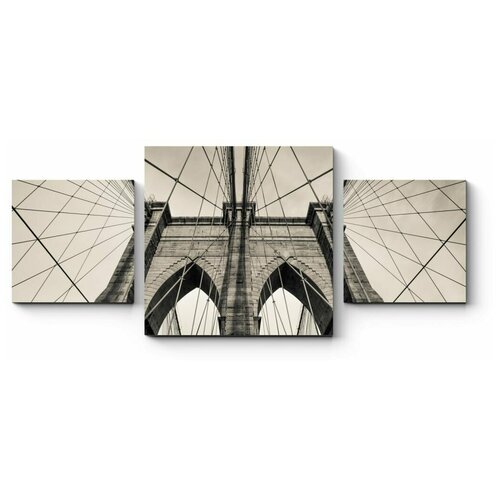 Модульная картина Бруклинский мост, винтаж 120x51