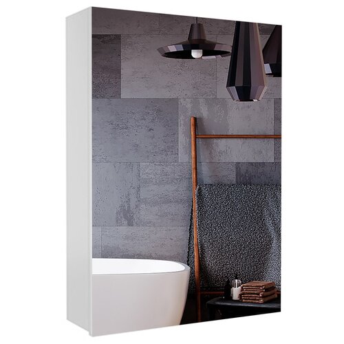 Шкаф-зеркало для ванной SANSTAR без подсветки, (ШхГхВ): 40х14.8х68.9 см, белый