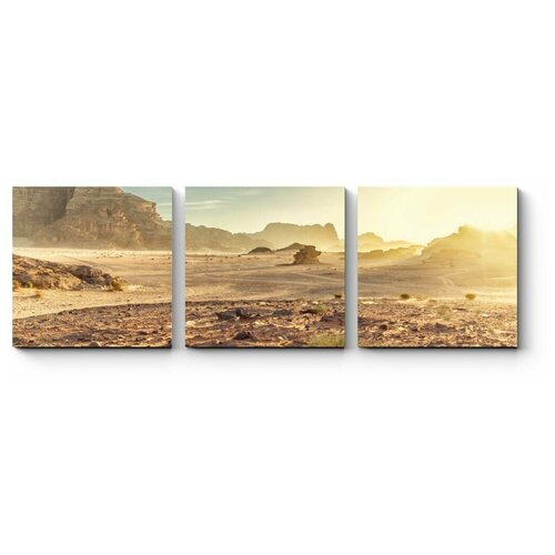 Модульная картина Освещенная солнцем пустыня 120x40