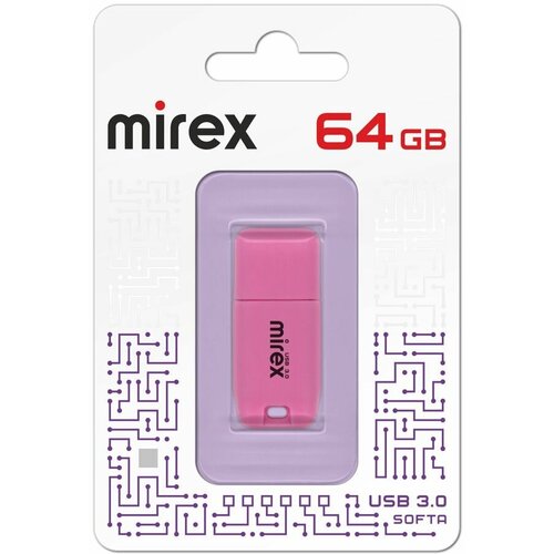 Флешка USB 3.0 Flash Drive MIREX SOFTA PINK 64GB