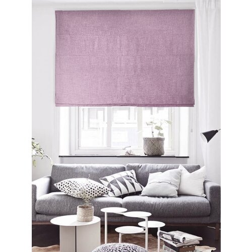 Римская штора "Эдит", цвет: фиолетовый; веревочный механизм; 50x160 см