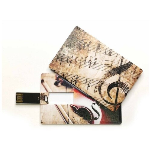 Подарочный USB-накопитель скрипка оригинальная флешка пластиковая карта 32GB
