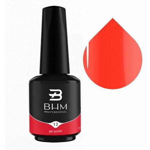 BHM Professional, Лак для ногтей, гелевый, Valiant Poppy 012, 7 мл
