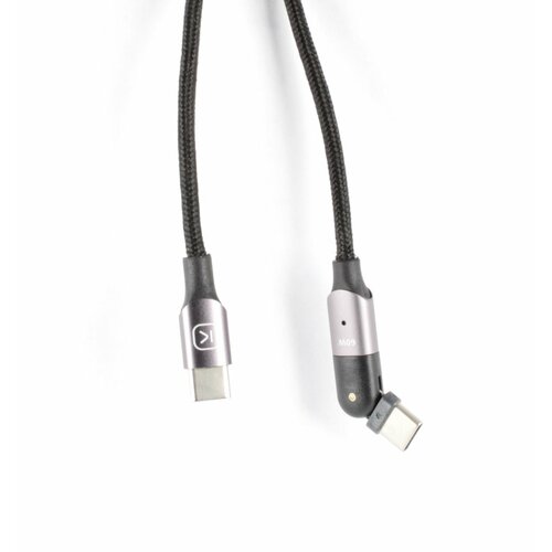 USB Кабель Power Delivery (Type-C - Type-C) "Kuulaa" поворотный штекер, 60W, до 3A, 1 м.