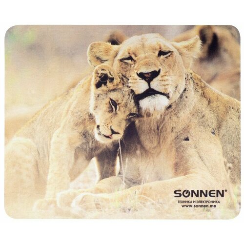 Коврик для мыши Sonnen Lions резина+ткань 22*18*0.3см х2шт