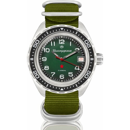 Наручные часы Восток Командирские, зеленый