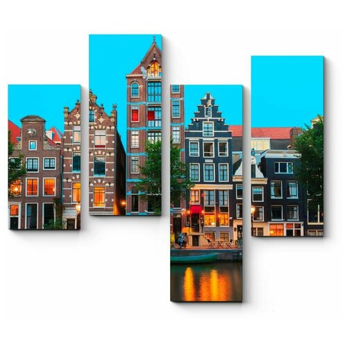Модульная картина Амстердам каким мы его знаем 84x79