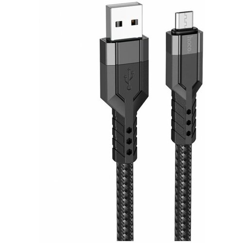 Кабель HOCO U110 Micro USB charging data cable 1.2M, 2.4А, black