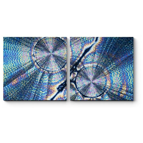 Модульная картина Кристаллы под микро 150x75