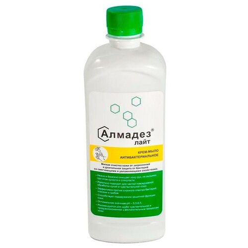 Дезинфицирующее мыло Алмадез-Лайт антибактериальное 0,5 л (с дозатором)